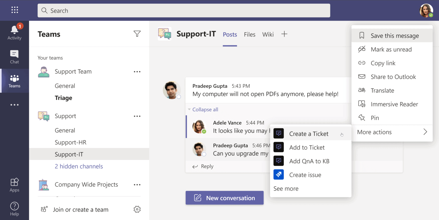 Microsoft Teams Ticketing System | Tikit.AI Microsoft Teams Ticketing System | Tikit.AI
