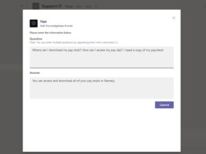 Get Microsoft Teams Ticketing System | Tikit.AI